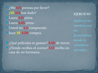 Pronombres complemento | PPT