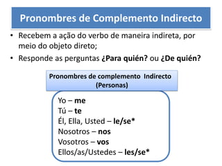 Pronombres de complemento directo e indirecto | PDF