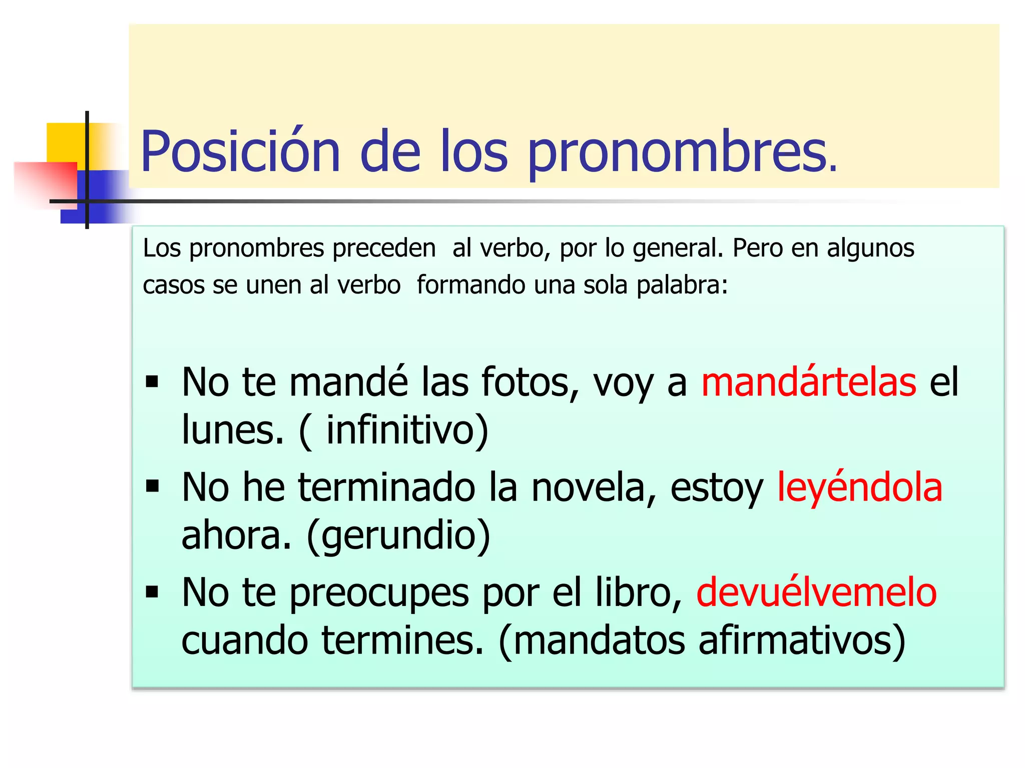 Pronombres de complemento indirecto 5 | PPT