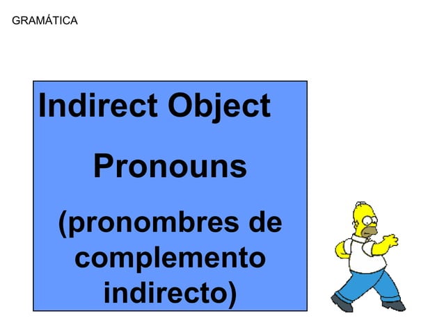 Pronombres de complementos indirectos | PPT