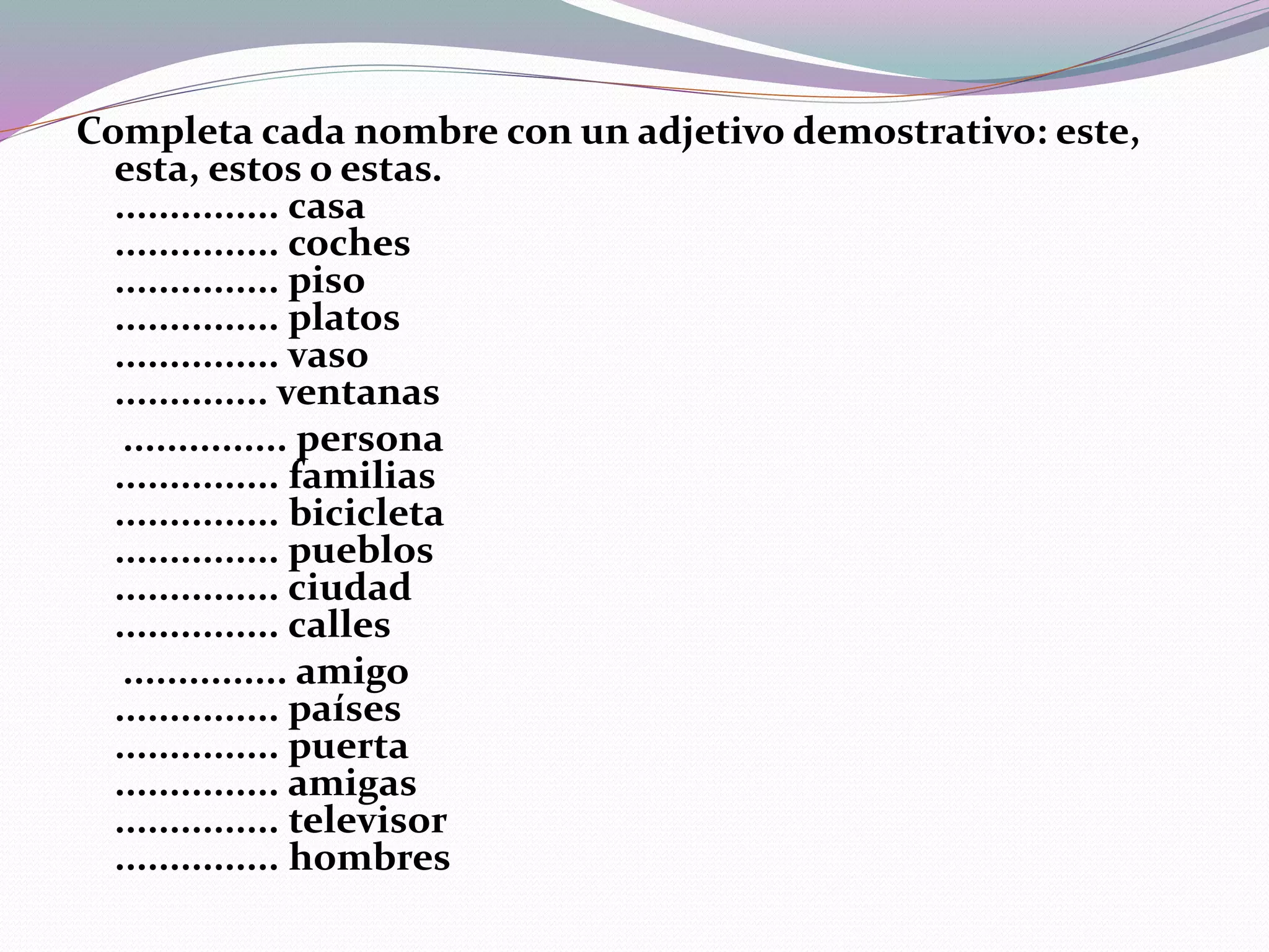 Pronombres demostrativos | PPTX