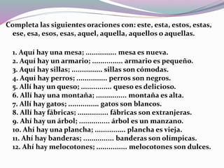 Pronombres demostrativos | PPTX