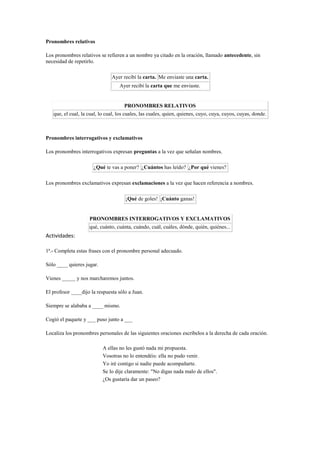 Pronombres Personales Pdf