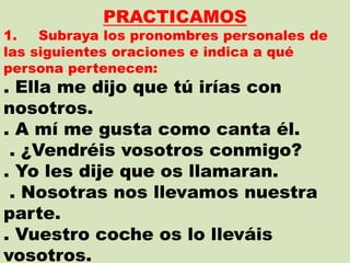 Pronombres personales | PPTX