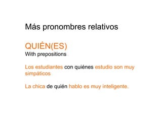 Pronombres relativos | PPTX