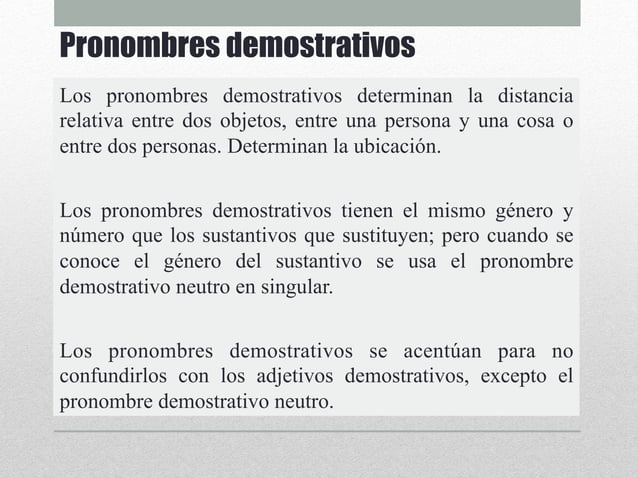 Adjetivos y pronombres demostrativos | PPT