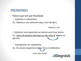 Classificação dos pronomes da língua portuguesa. | PDF