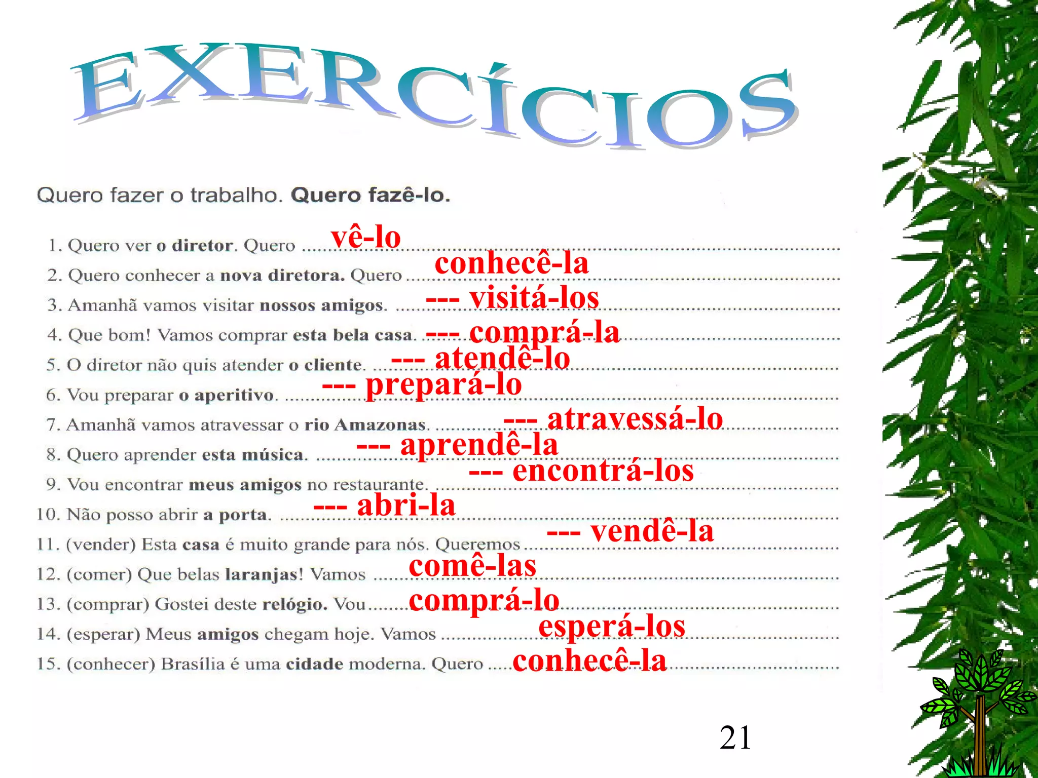 Pronomes pessoais obliquos | PPT