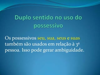 Pronomes possessivos | PPTX