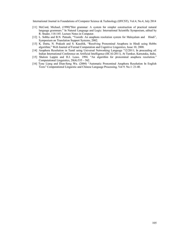 Pronominal Anaphora Resolution In Pdf 