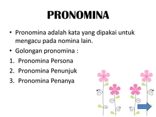Pronomina,Verba, & Konjungsi | PPTX