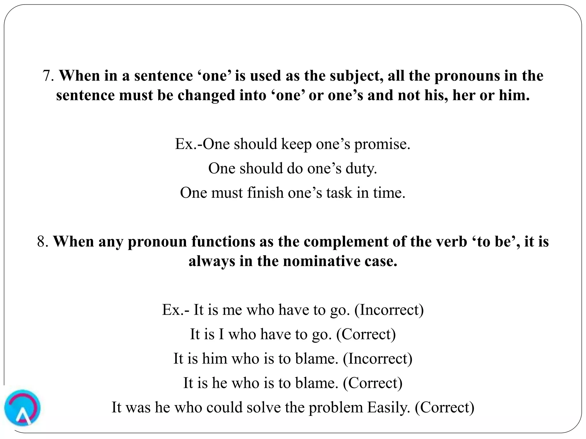Important English Rules for Pronoun. | PPTX