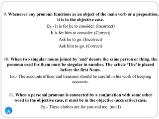 Important English Rules for Pronoun. | PPTX