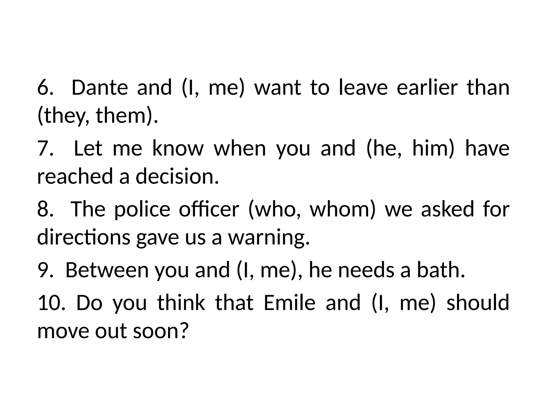 pronoun and it usage in the sentences .. | PPT