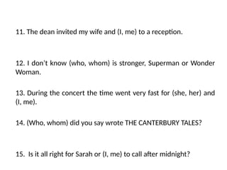 pronoun and it usage in the sentences .. | PPT