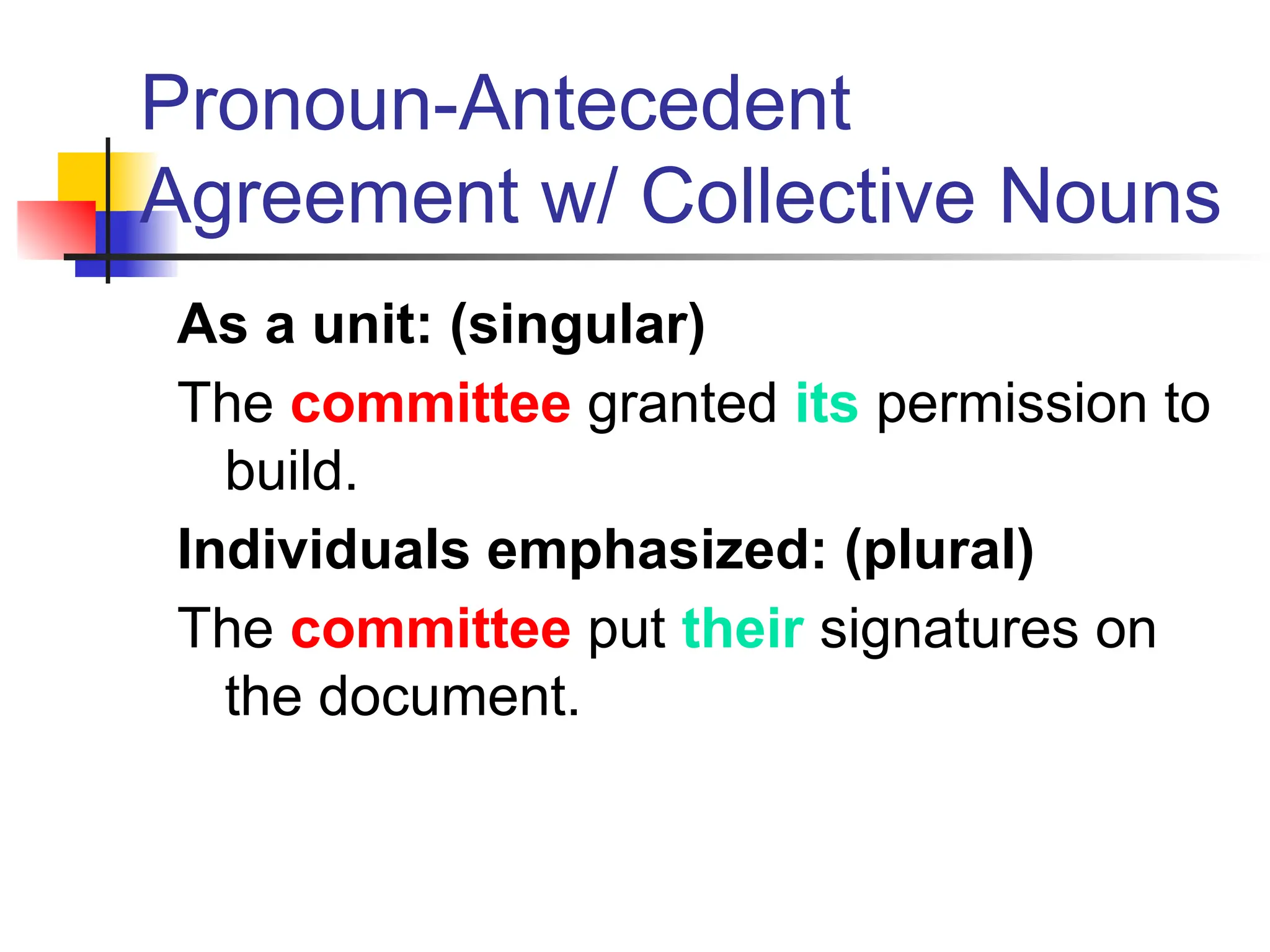 pronoun-antecedent grade 6 powerpoint presentation | PPTX