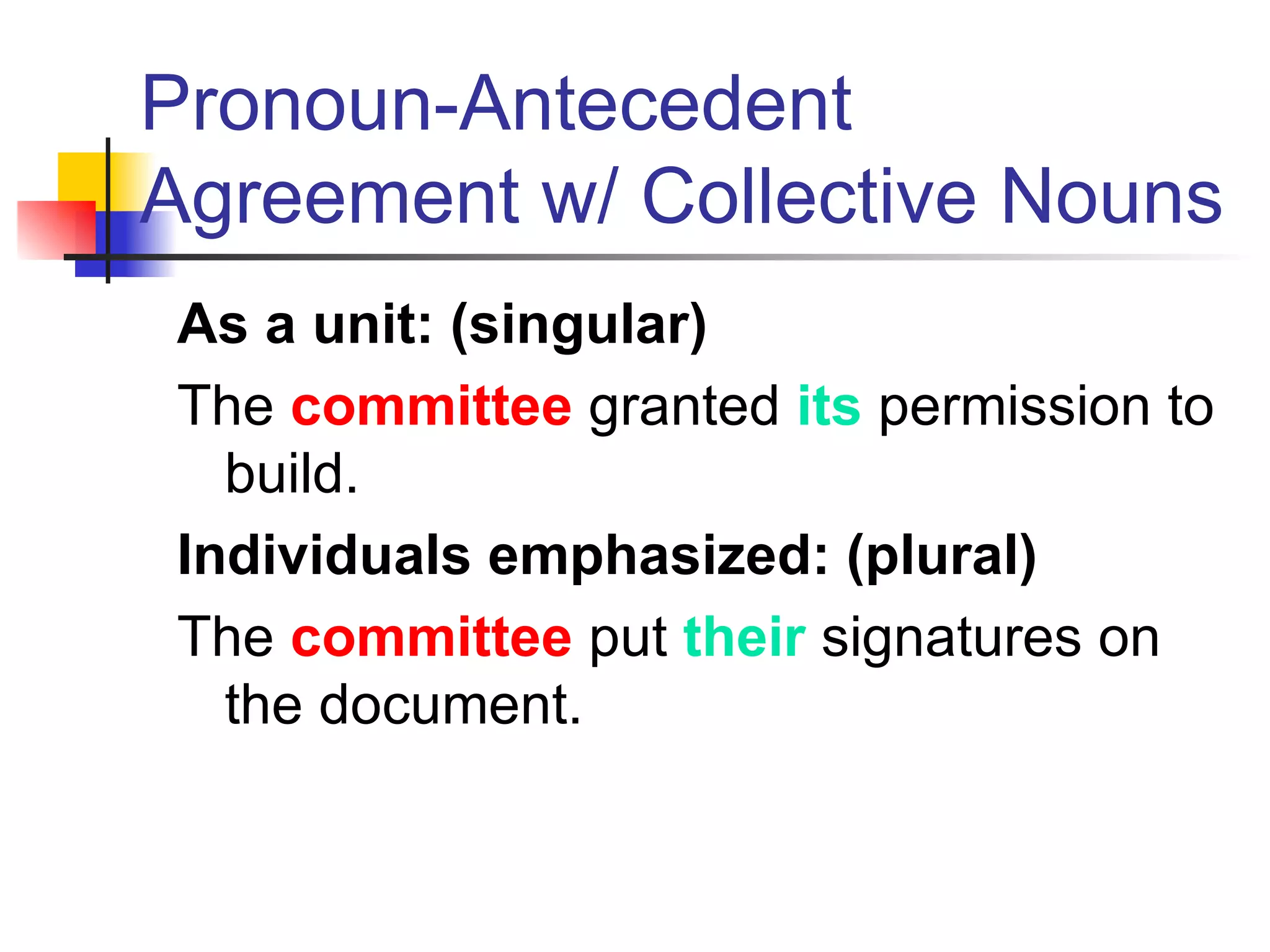 Pronoun antecedent powerpoint | PPT