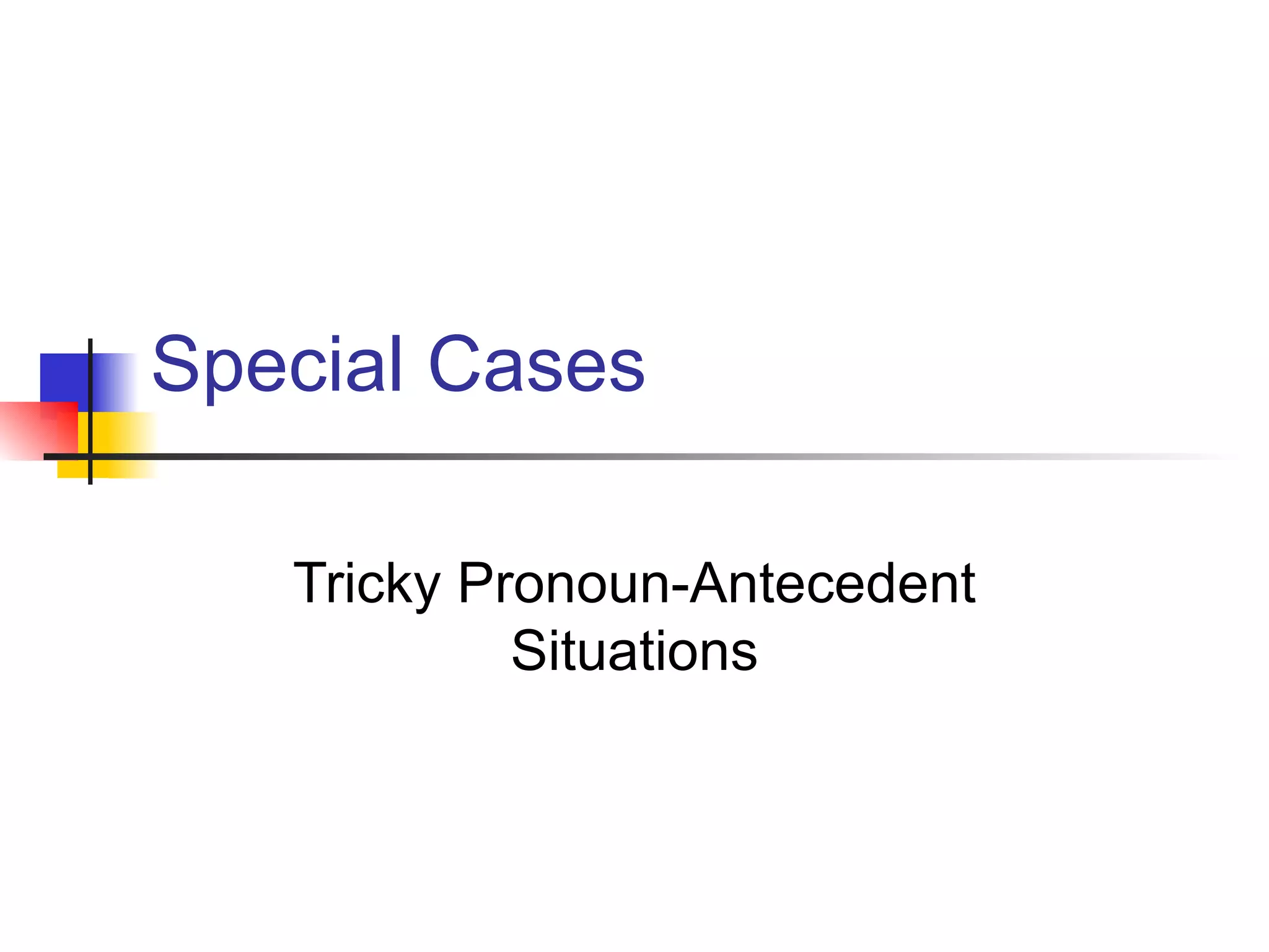 Pronoun antecedent powerpoint | PPT