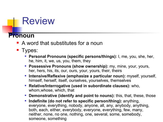 Pronoun antecedent powerpoint | PPT