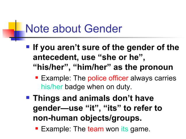 Pronoun antecedent powerpoint | PPT