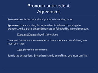 Pronoun agreement | PPT