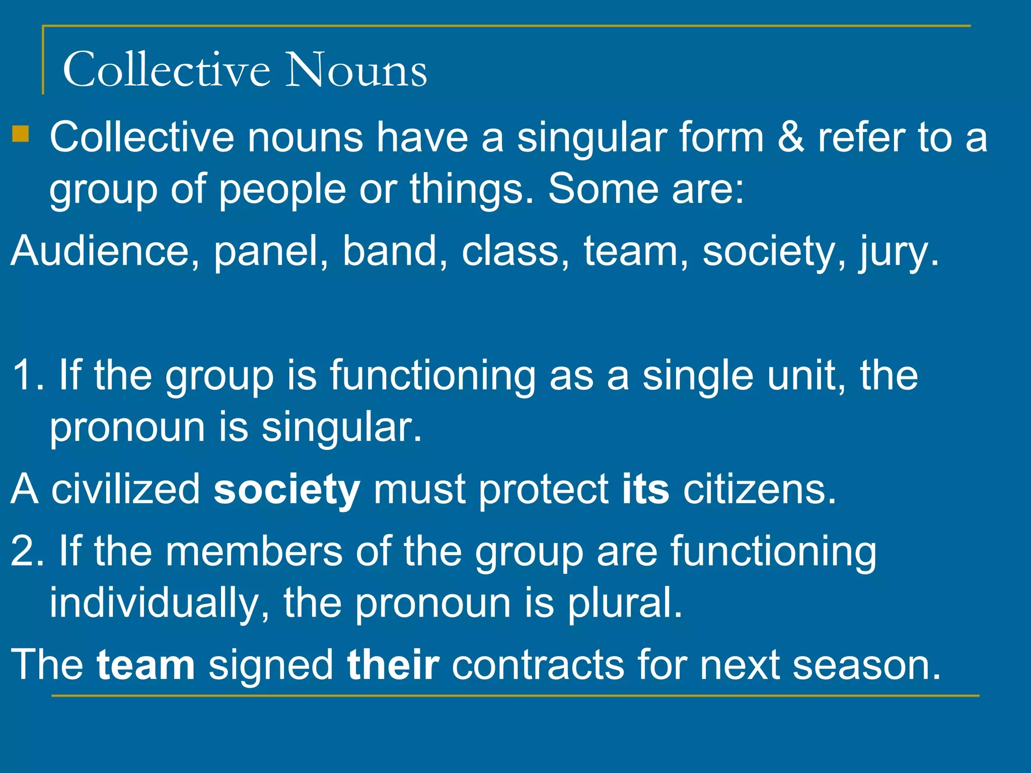 Pronoun Agreement & Reference | PPT