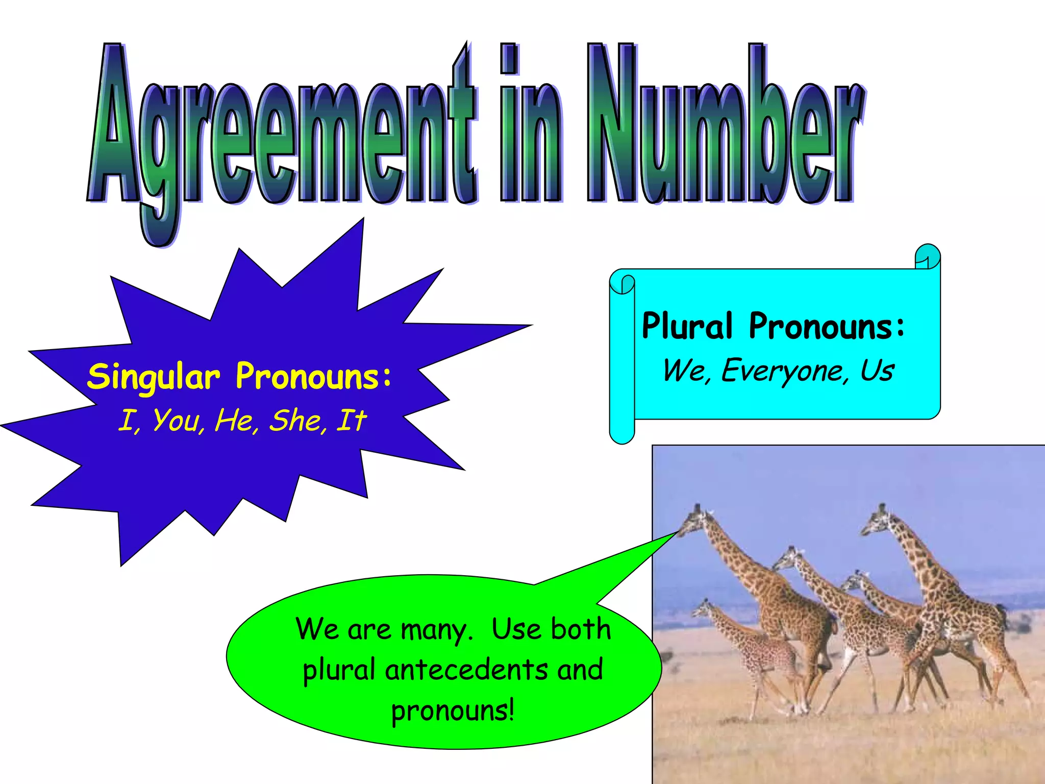 Pronoun Antecedent Agreement | PPT