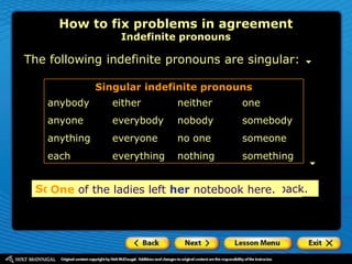 Pronoun antecedent agreement | PPSX