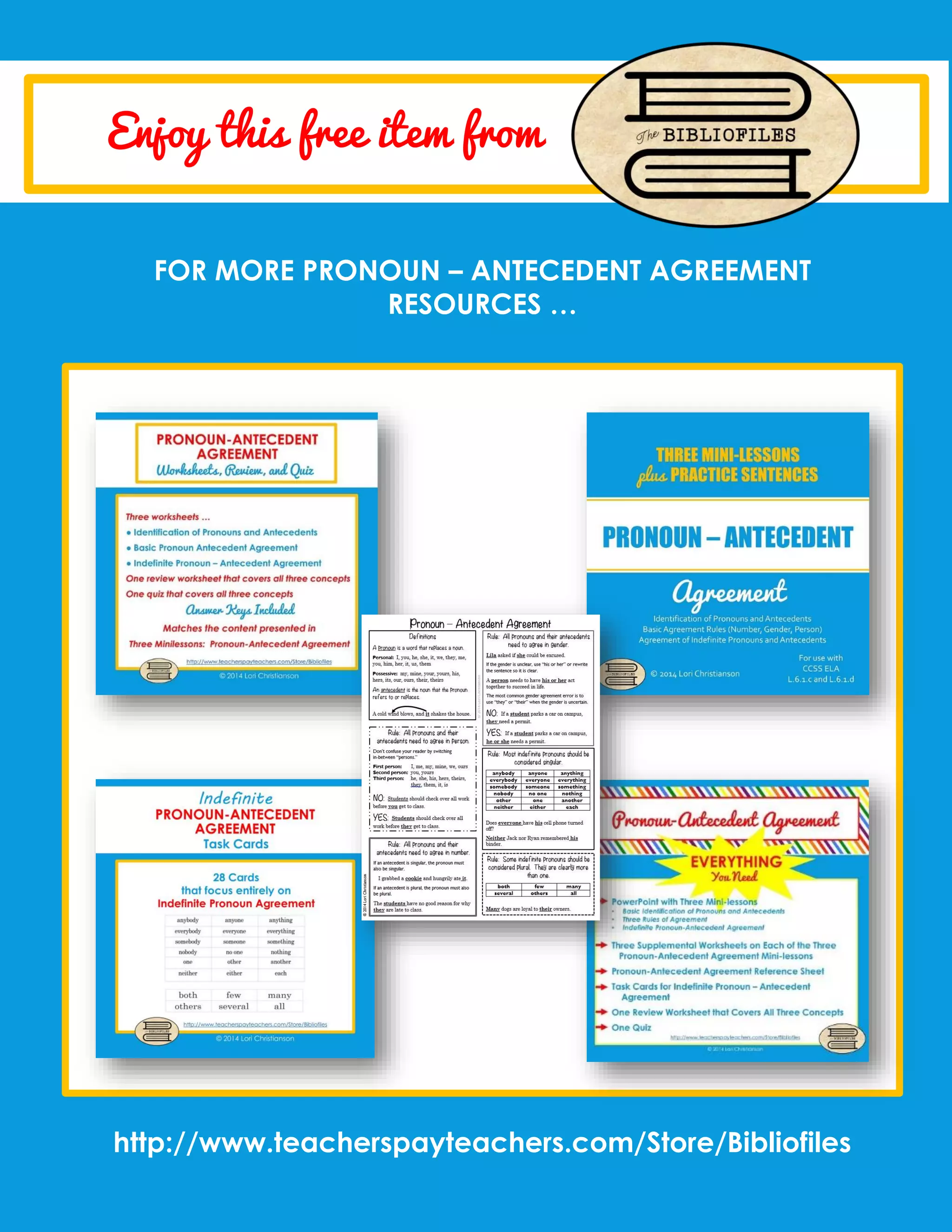 Identification of Pronouns and Antecedents | PDF