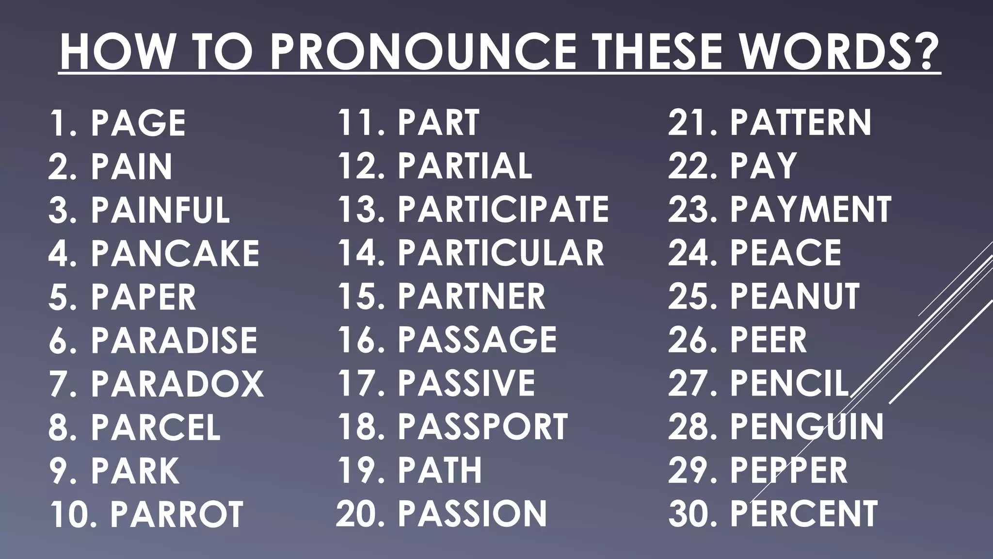 Pronunciation (Practice) | PPT