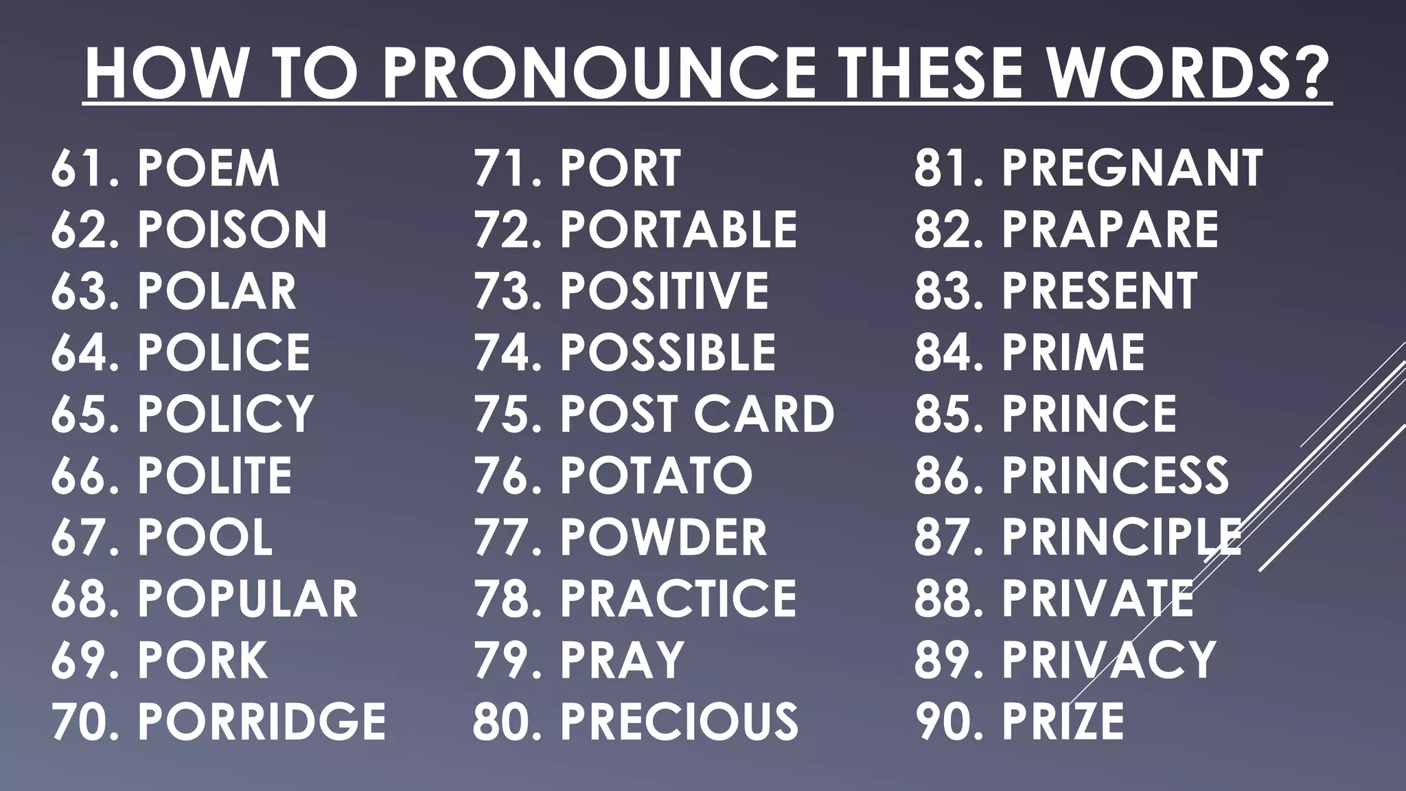 Pronunciation (Practice) | PPT
