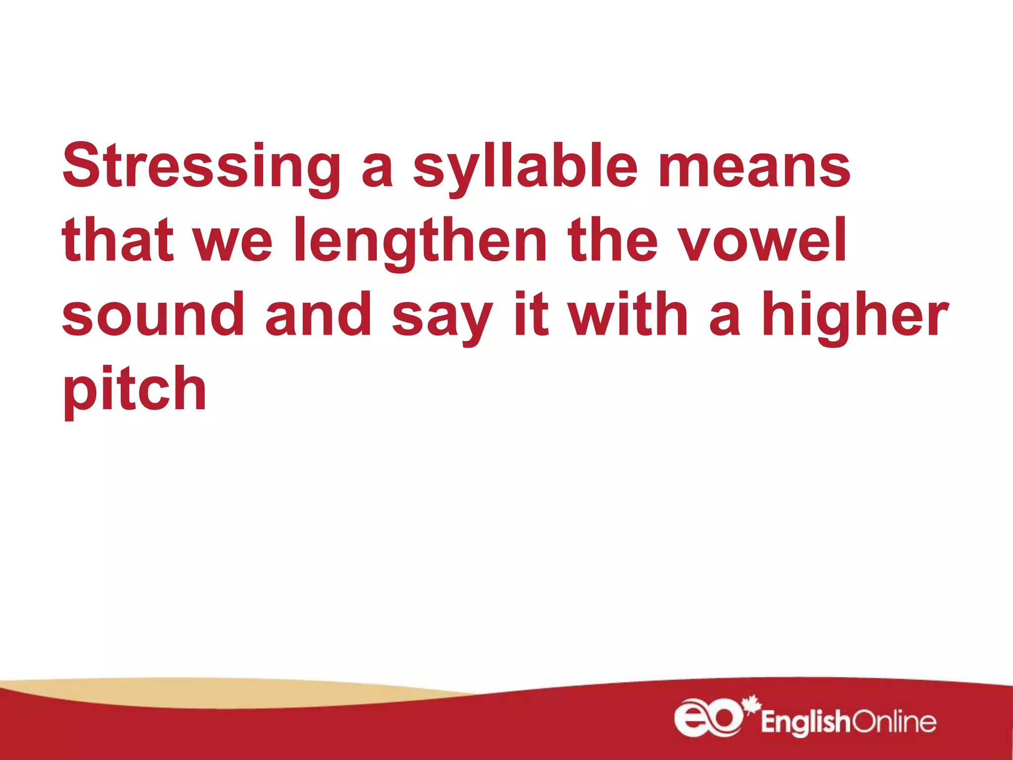 Pronouncing 2 syllable nouns and verbs | PPTX