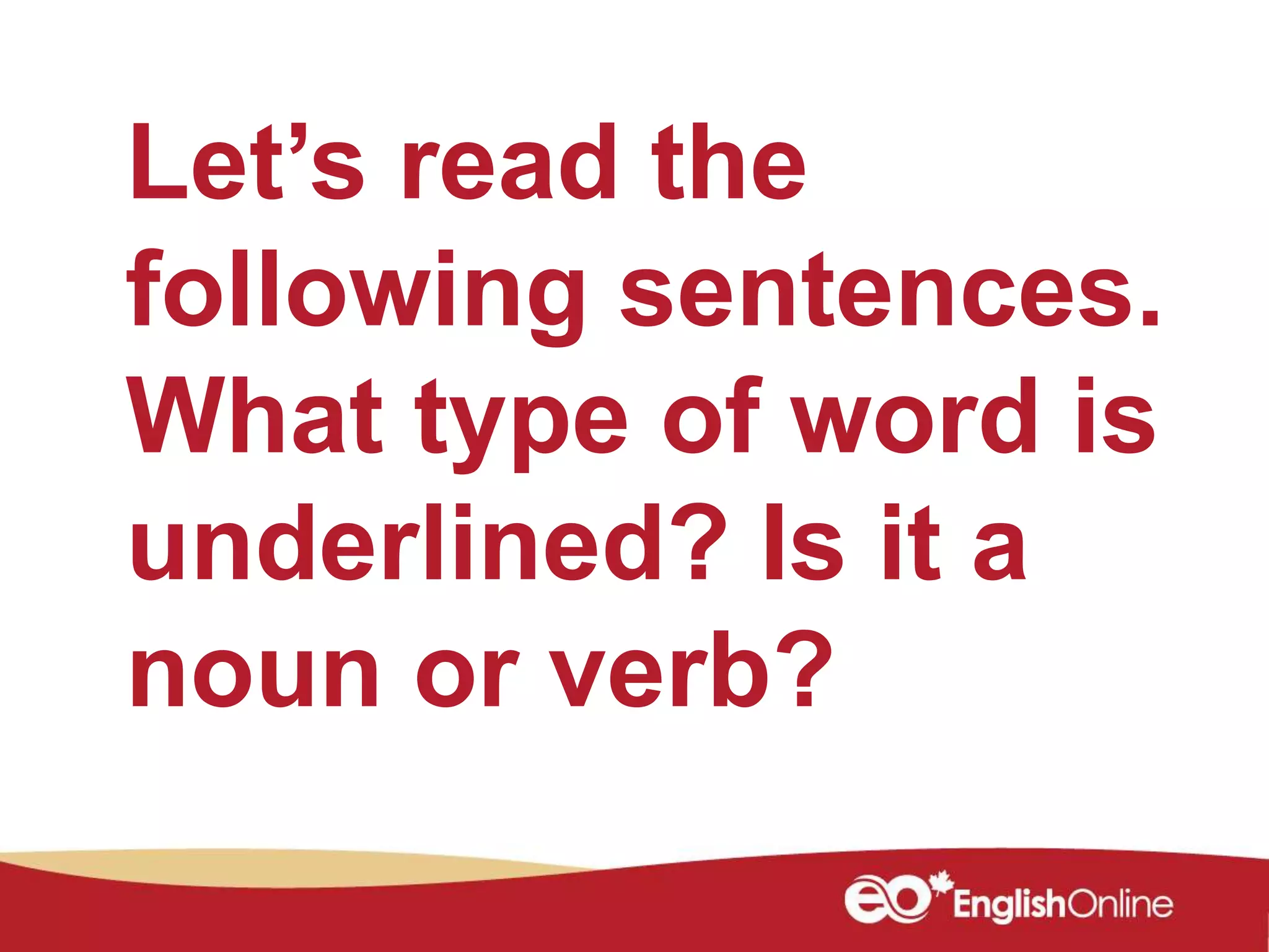 Pronouncing 2 syllable nouns and verbs | PPTX