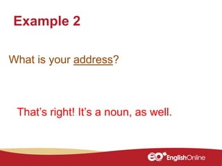 Pronouncing 2 syllable nouns and verbs | PPTX