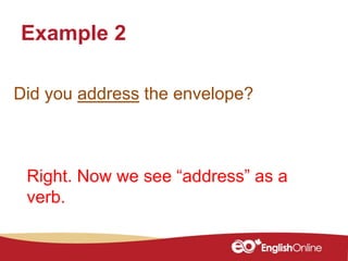 Pronouncing 2 syllable nouns and verbs | PPTX