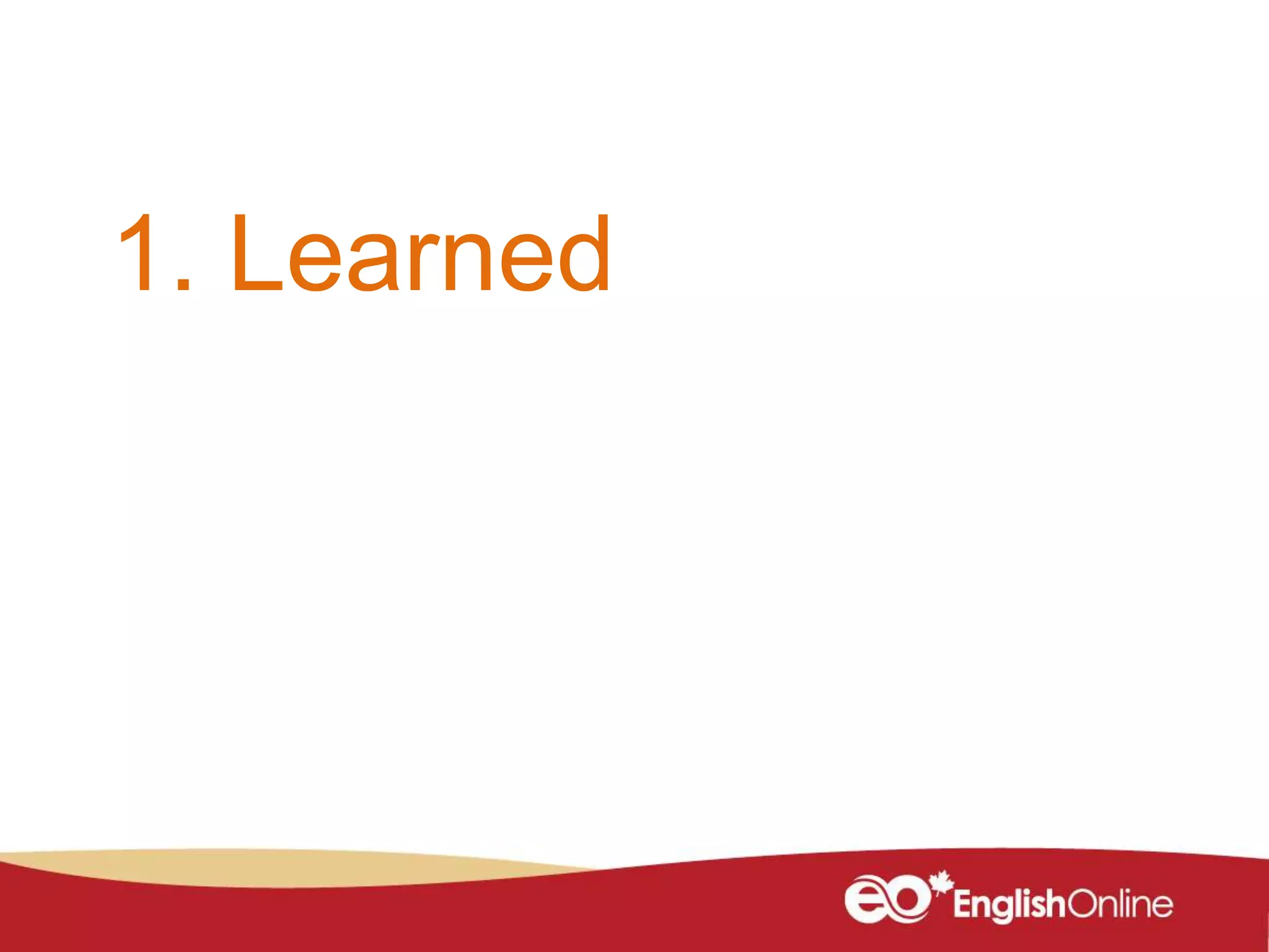 Pronunciation of the simple past -ed | PPTX