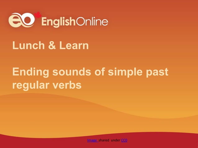 Pronunciation of the simple past -ed | PPTX