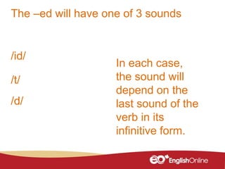 Pronunciation of the simple past -ed | PPTX