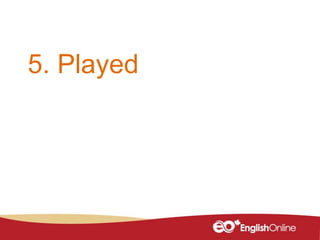 Pronunciation of the simple past -ed | PPTX