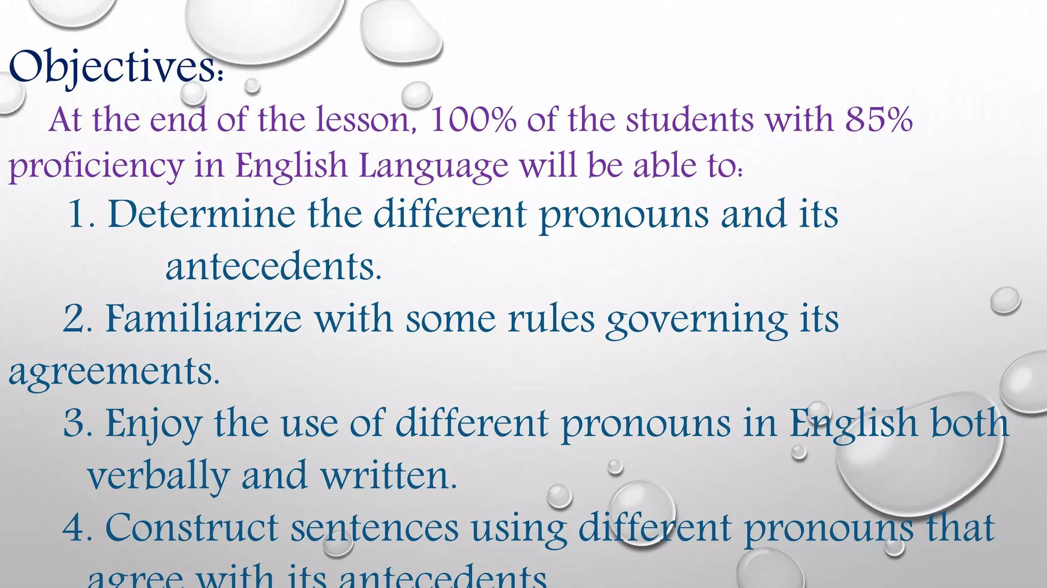 Pronoun and its Antecedents | PPTX
