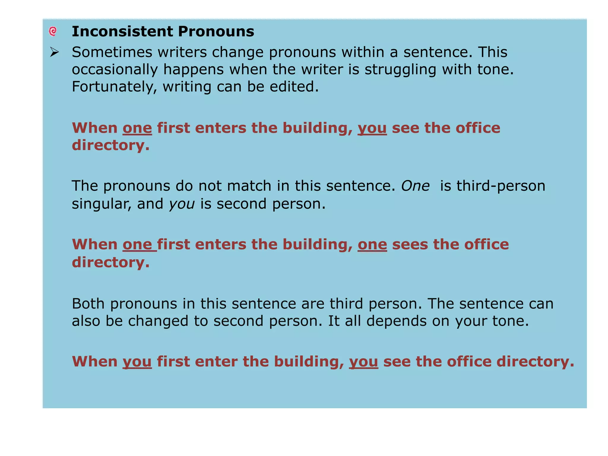 Pronoun errors | PPSX