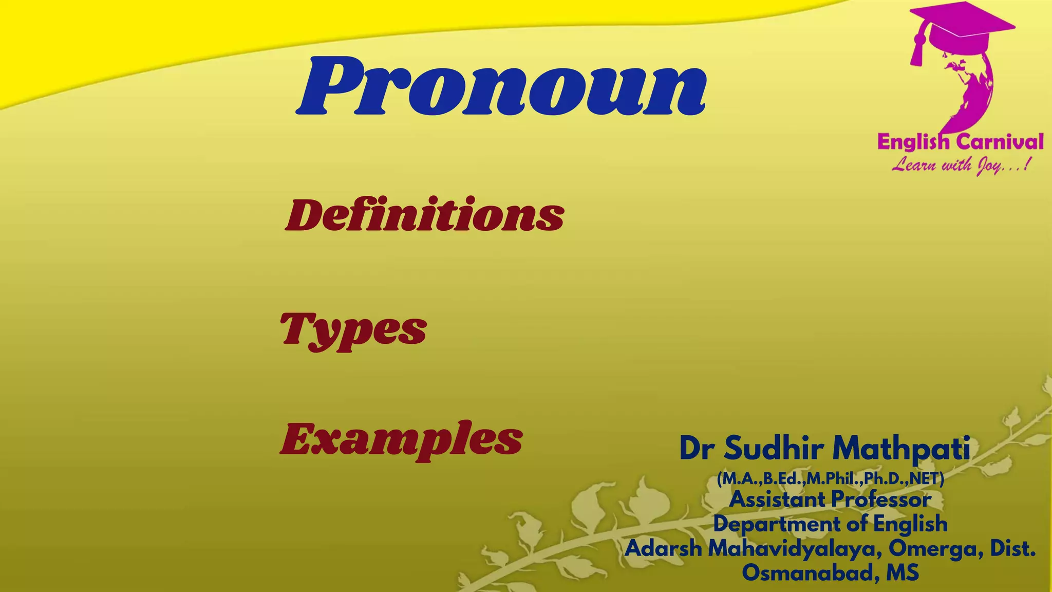 Pronoun | PPTX