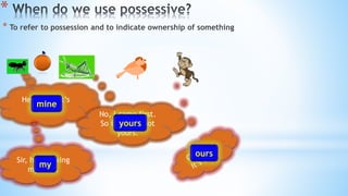 #learningisfun #englishgrammar Pronoun / Possessive Adjective ...
