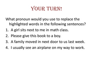 Pronoun powerpoint | PPTX