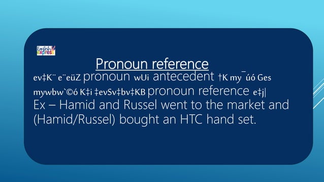 Pronoun reference pptx | PPTX