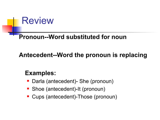 Pronoun reference powerpoint | PPT