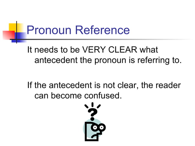 Pronoun reference powerpoint | PPT