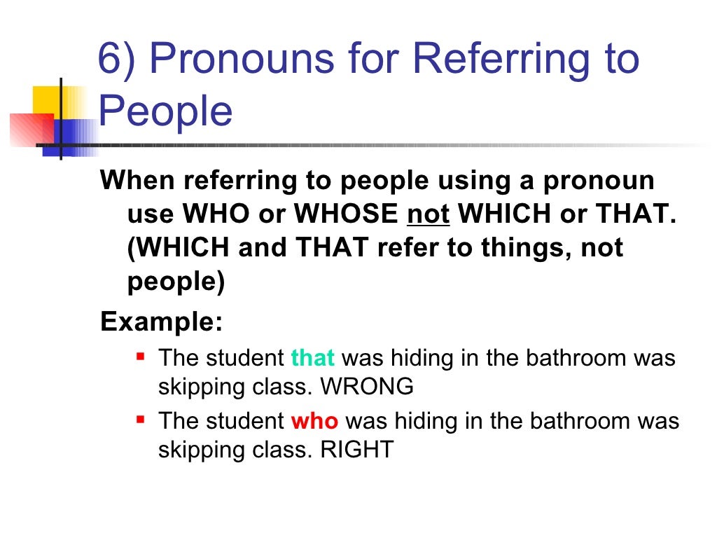 Pronoun reference powerpoint