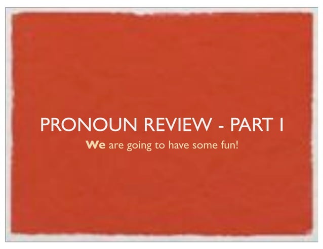 Pronoun review 14 | PDF