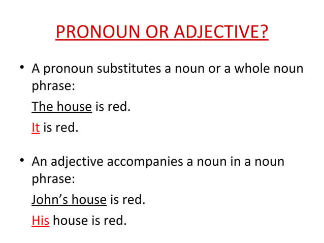 Personal Pronouns, Possessive Pronouns and Possessive Adjectives | PPT